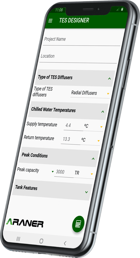 ARANER TES App for Thermal Energy Storage Design